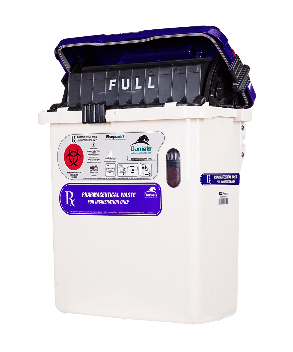 P22 | Pharmasmart Reusable Pharmaceutical Waste Container | Daniels Health