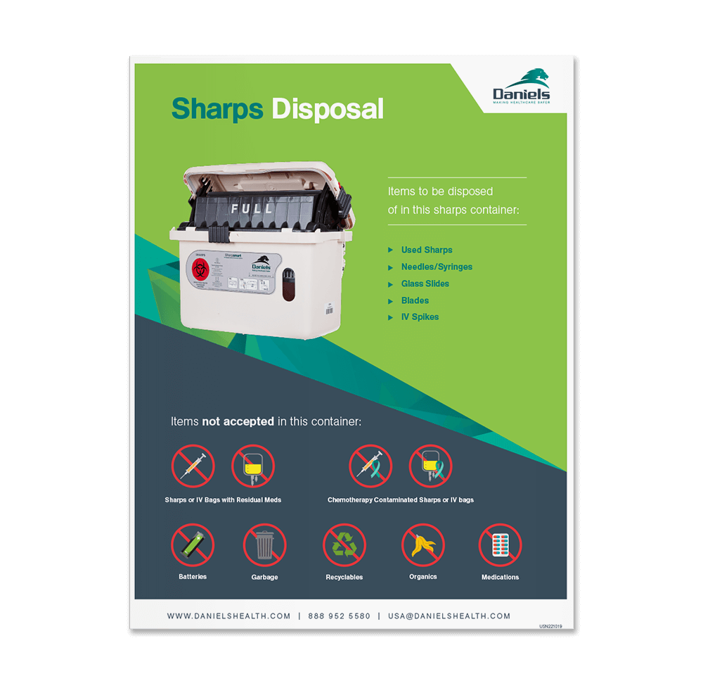 What items can go into a Sharps Container? | Daniels Health