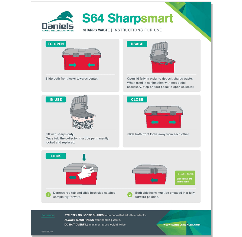 S64 Sharpsmart Operating Instructions | Daniels Health